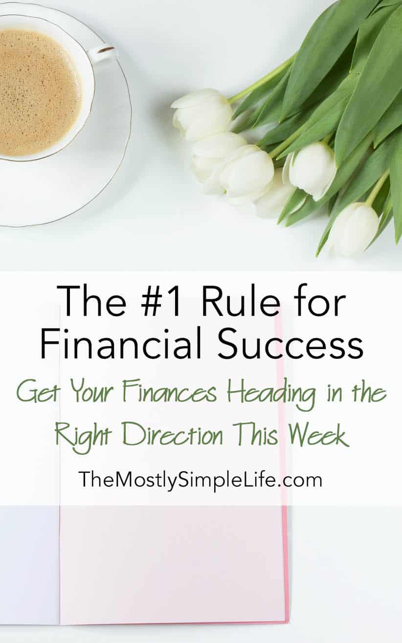 The #1 Rule for Success with Saving Money - The (mostly) Simple Life