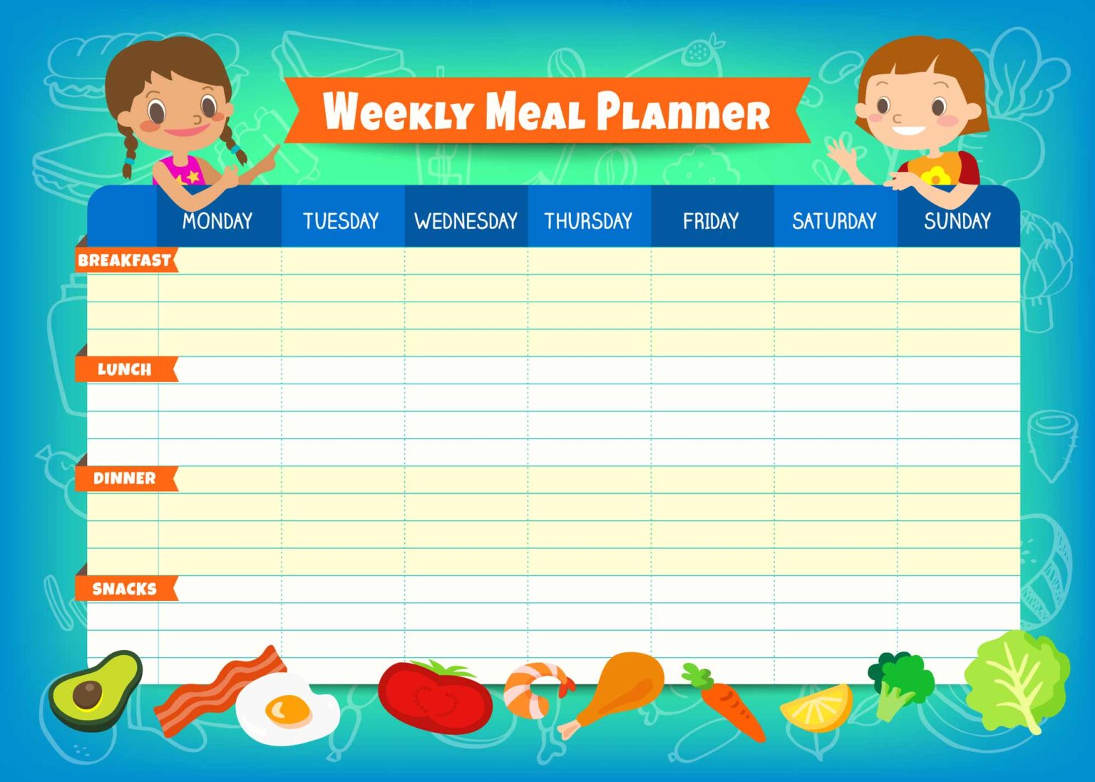 5+ Free Weekly Meal Planning Printables - The (mostly) Simple Life